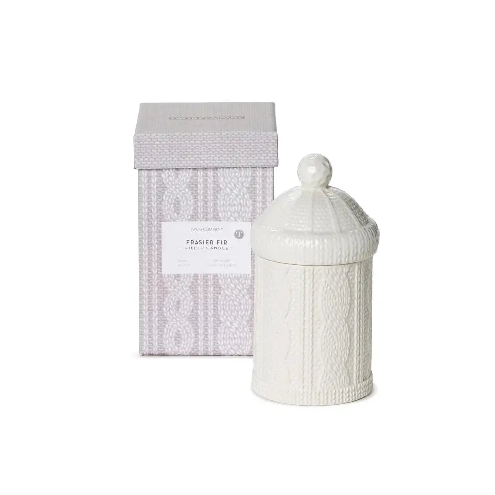 CABLE KNIT CANDLE FRAISER FIR – Haley's Furnishings Co.